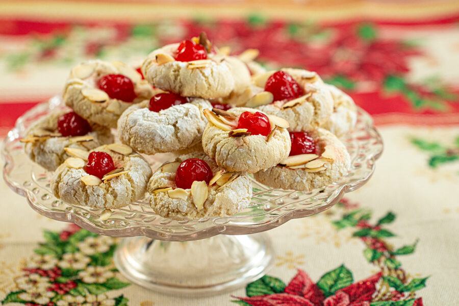 Gluten-free Greek Christmas Cookies (Almond & Cherry Amygdalota ...
