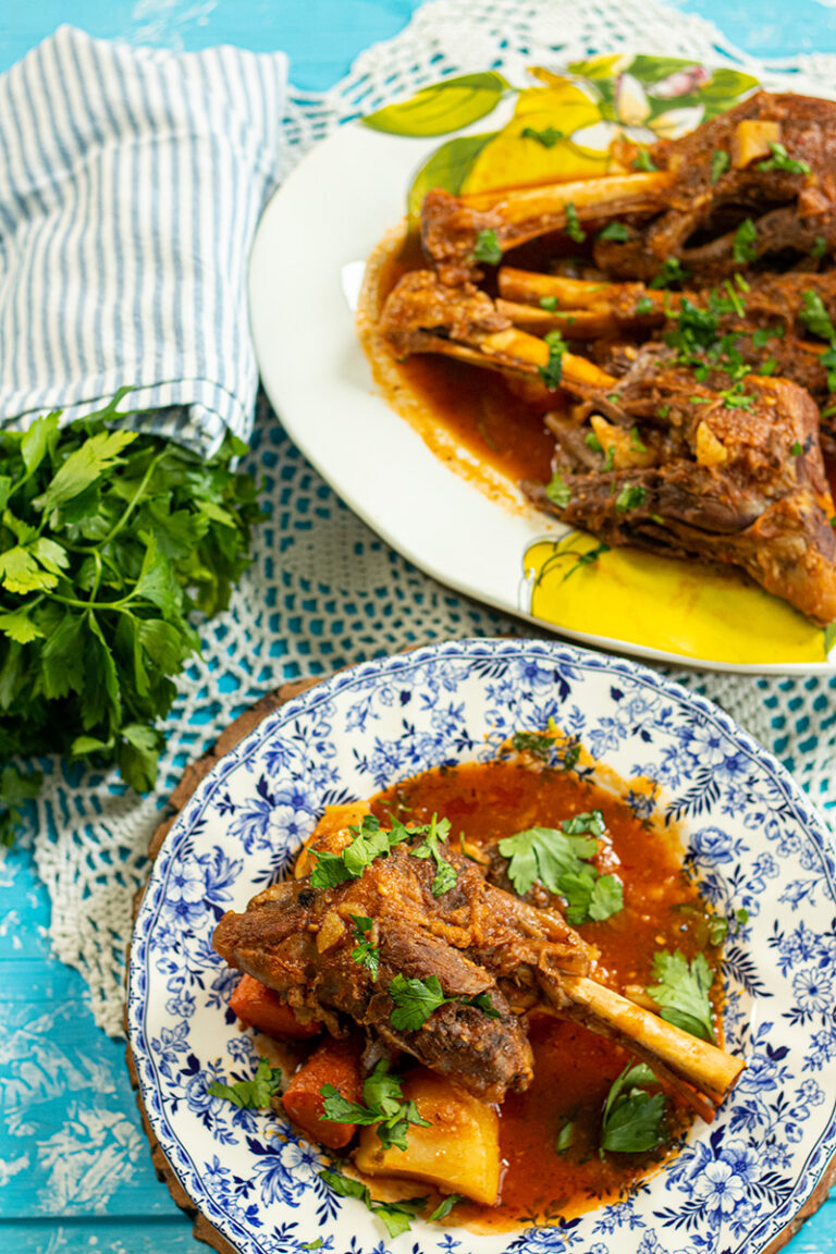 Braised Fall-off the Bone Lamb Shanks - Dimitras Dishes