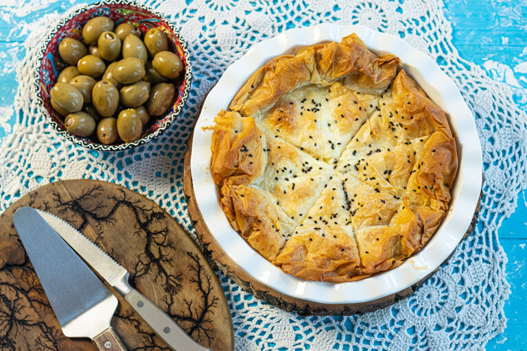 The Creamiest Feta Cheese Pie: Greek Bechamel Tiropita - Dimitras Dishes