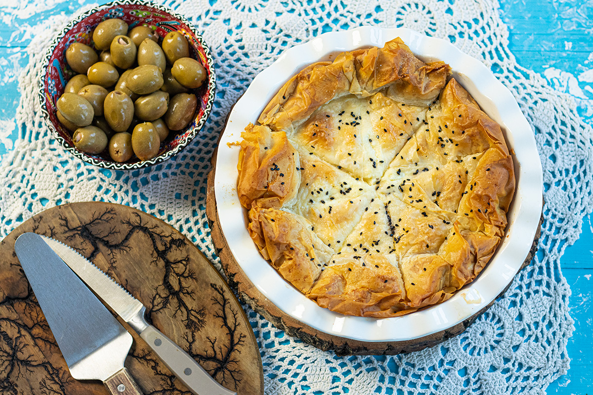 The Creamiest Feta Cheese Pie: Greek Bechamel Tiropita - Dimitras Dishes