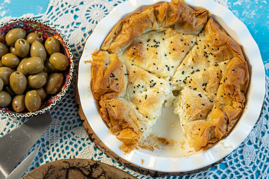 The Creamiest Feta Cheese Pie: Greek Bechamel Tiropita - Dimitras Dishes