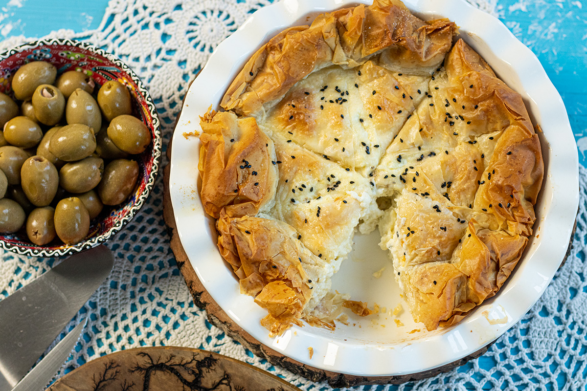 The Creamiest Feta Cheese Pie: Greek Bechamel Tiropita - Dimitras Dishes