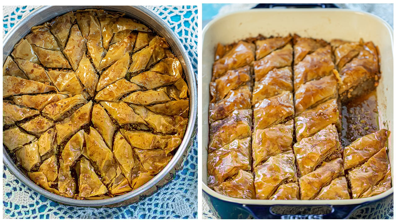 Diamond & Star Shaped Greek Baklava - Dimitras Dishes