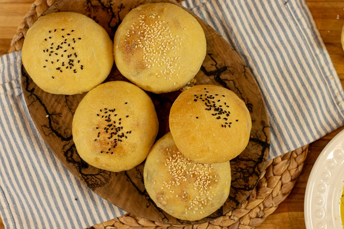 Greek Buns Filled with Cheese - Dimitras Dishes