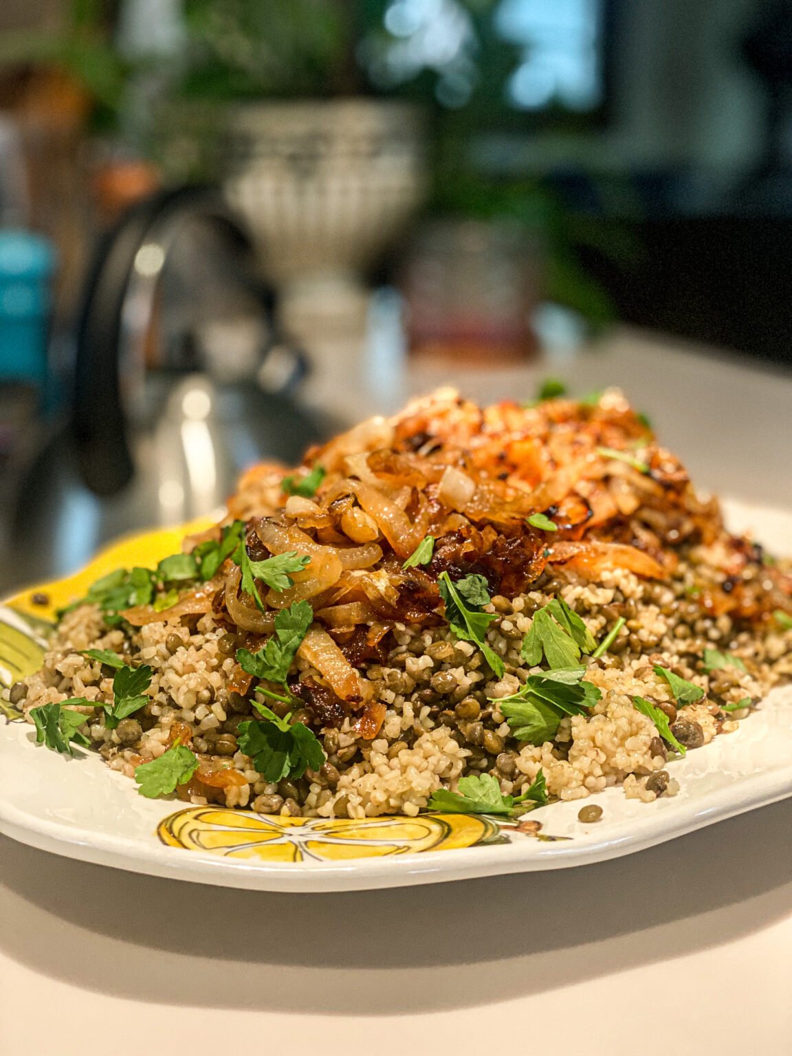 Bulgur & Lentils: Mujadara - Dimitras Dishes