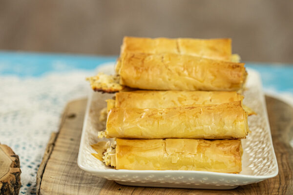 Cheesy Phyllo Rolls - Dimitras Dishes