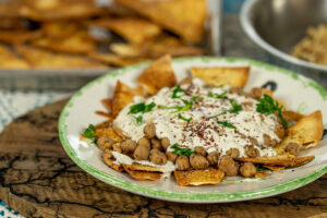 Easy Lebanese Fatteh with Chickpeas - Dimitras Dishes