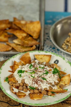 Easy Lebanese Fatteh with Chickpeas - Dimitras Dishes