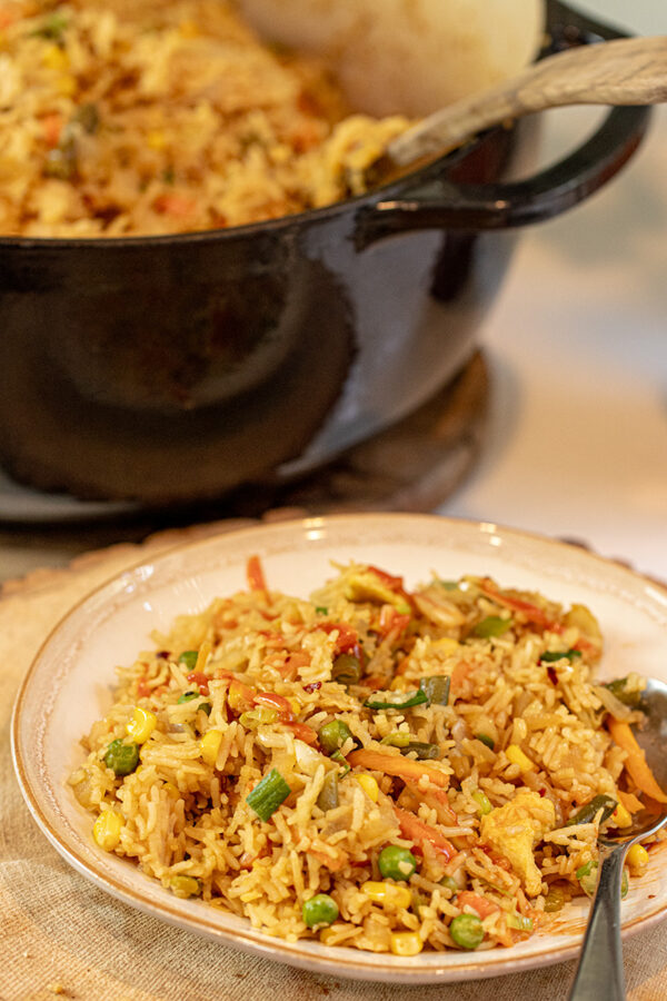 Easy Vegetable Fried Rice (No Soy) - Dimitras Dishes