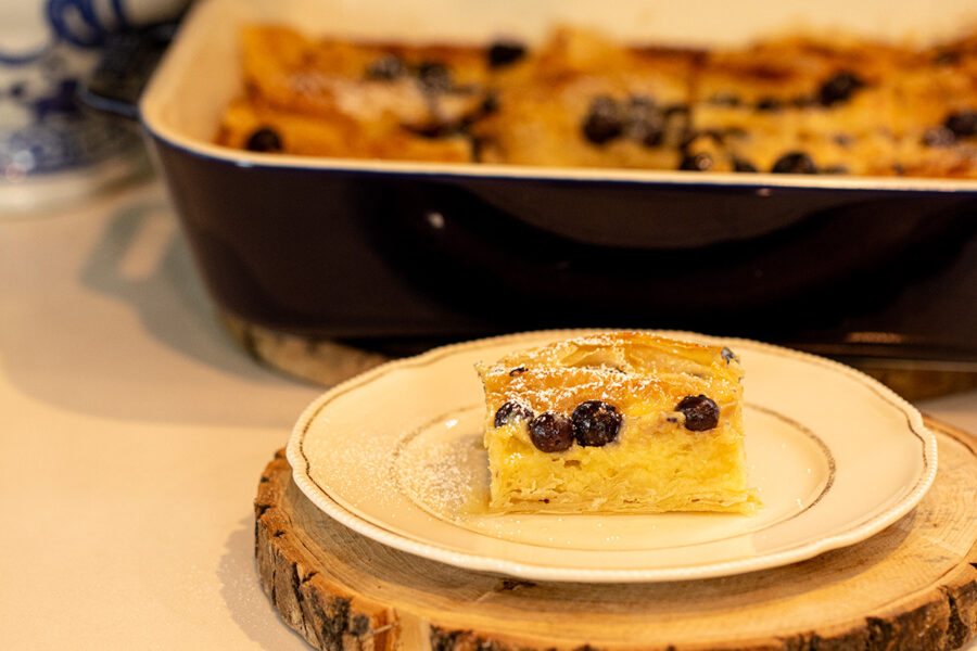 Blueberries & Cream Crinkle Cake - Dimitras Dishes