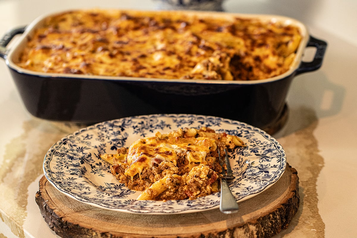 Greek Pastitsio Baked Ziti - Dimitras Dishes