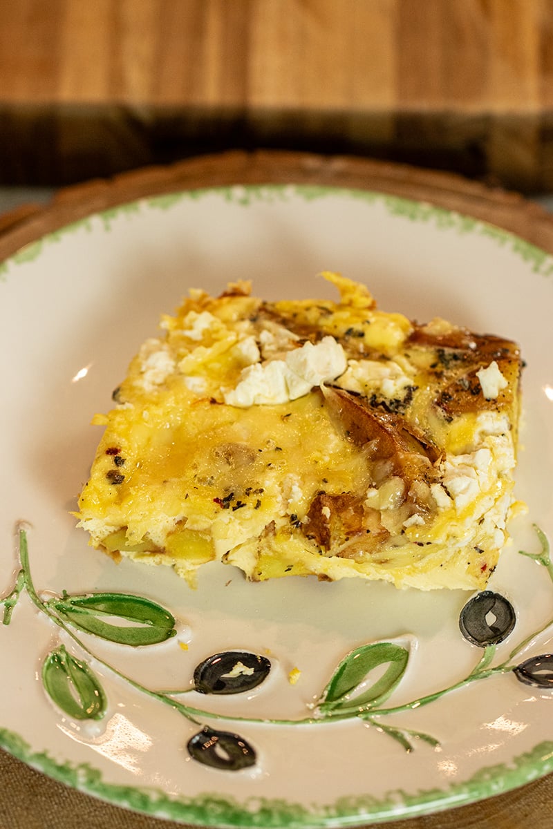 Greek Style French Fry Omelette - Dimitras Dishes