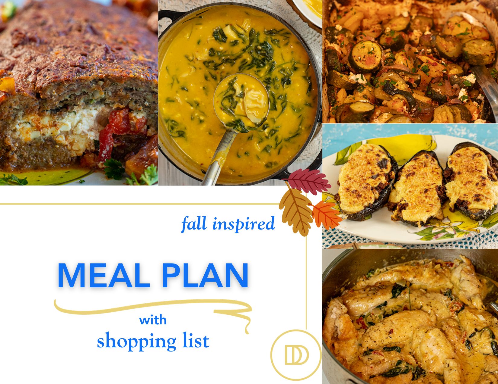 Fall Inspired: Meal Plan & Shopping List - Dimitras Dishes