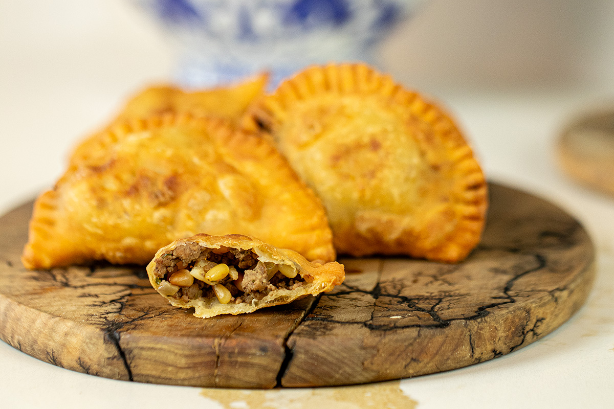 Cretan Kalitsounia filled with Beef - Dimitras Dishes