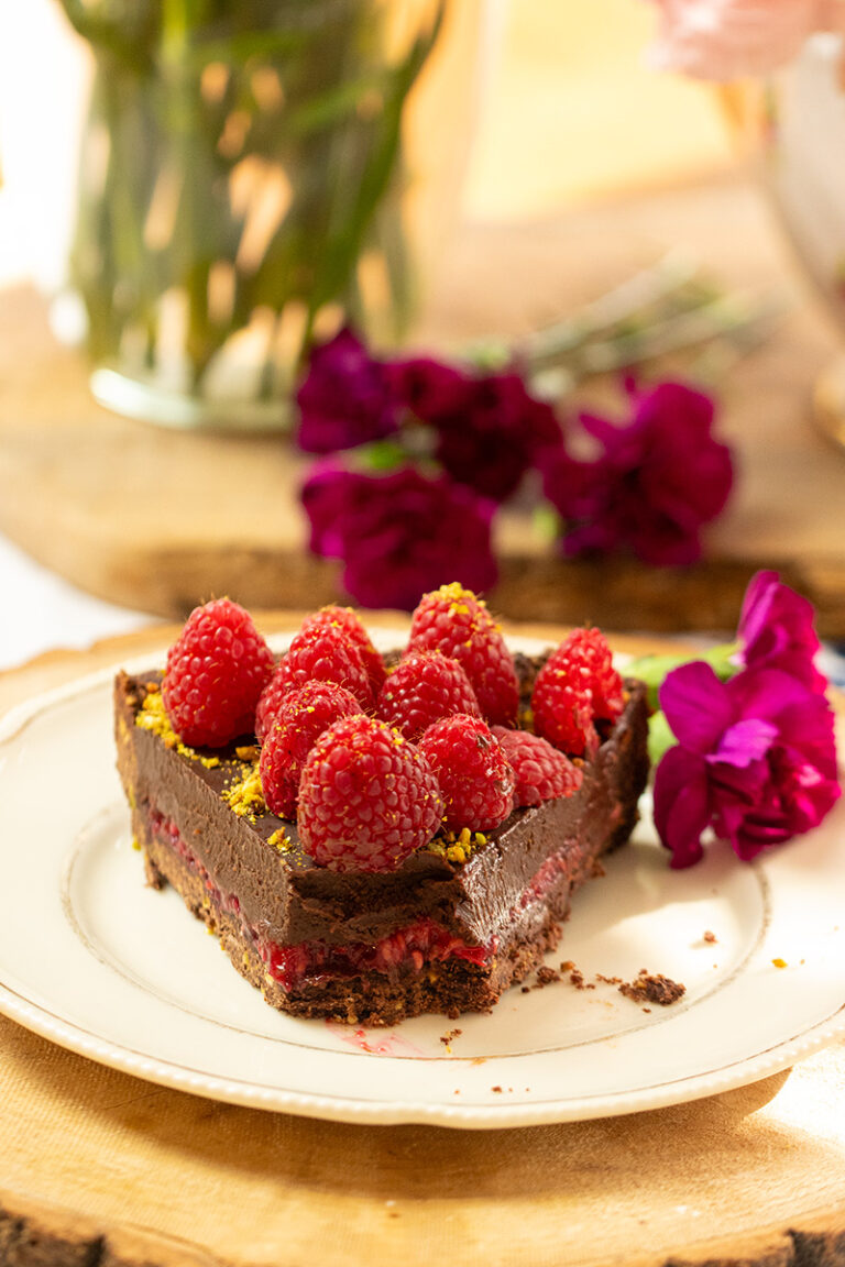 Chocolate Raspberry Tart - Dimitras Dishes