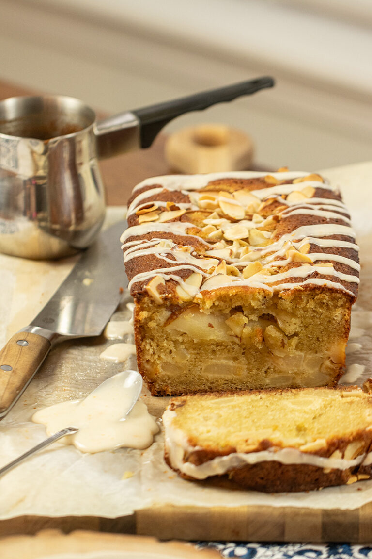 Pear & Cardamom Loaf Cake - Dimitras Dishes