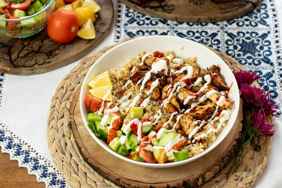 Delicious & Healthy Chicken Shawarma & Rice Bowls (halal cart-style ...