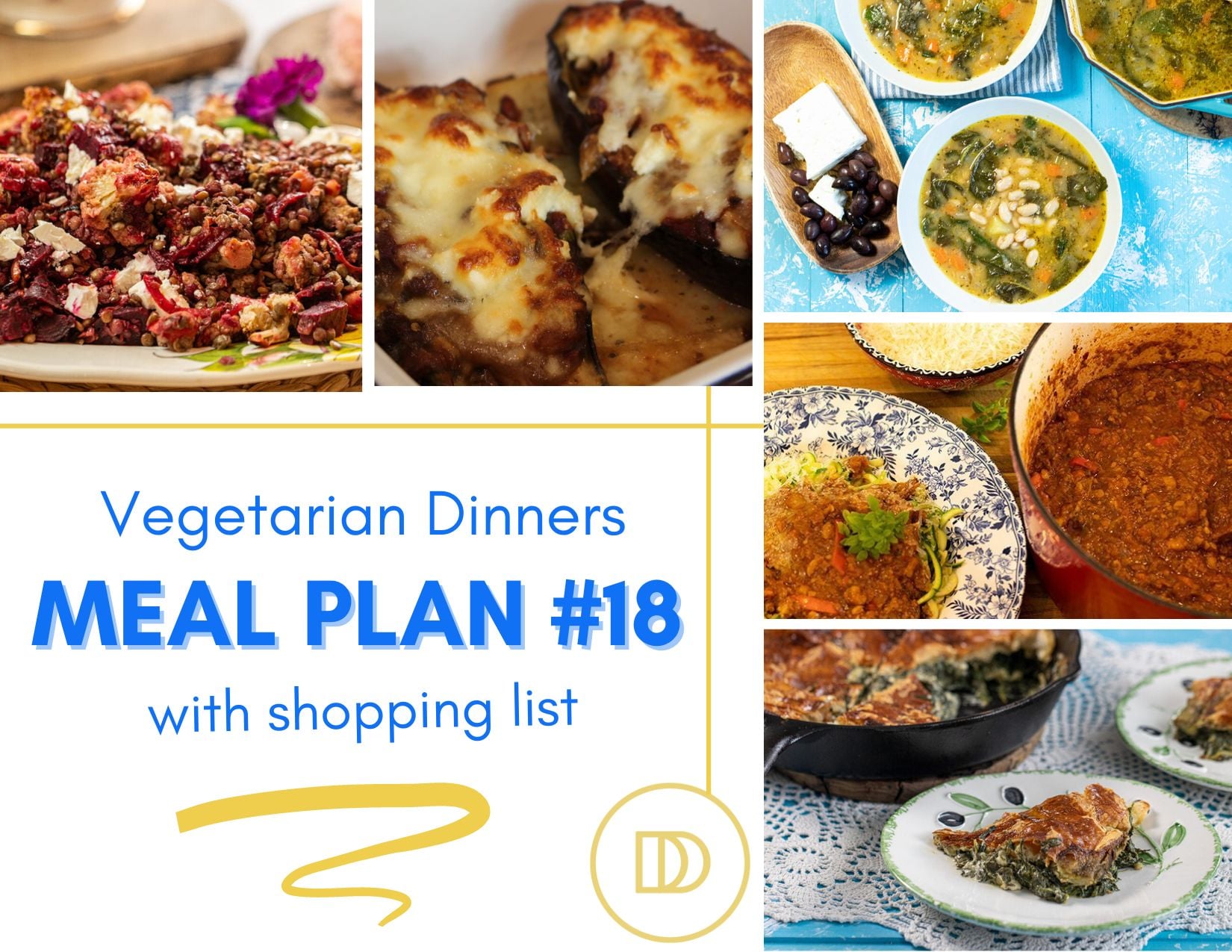 Weekly Meal Plan (18): Vegetarian Dinners - Dimitras Dishes