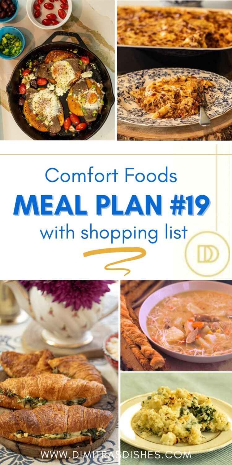 Weekly Meal Plan (19): Comfort Foods - Dimitras Dishes