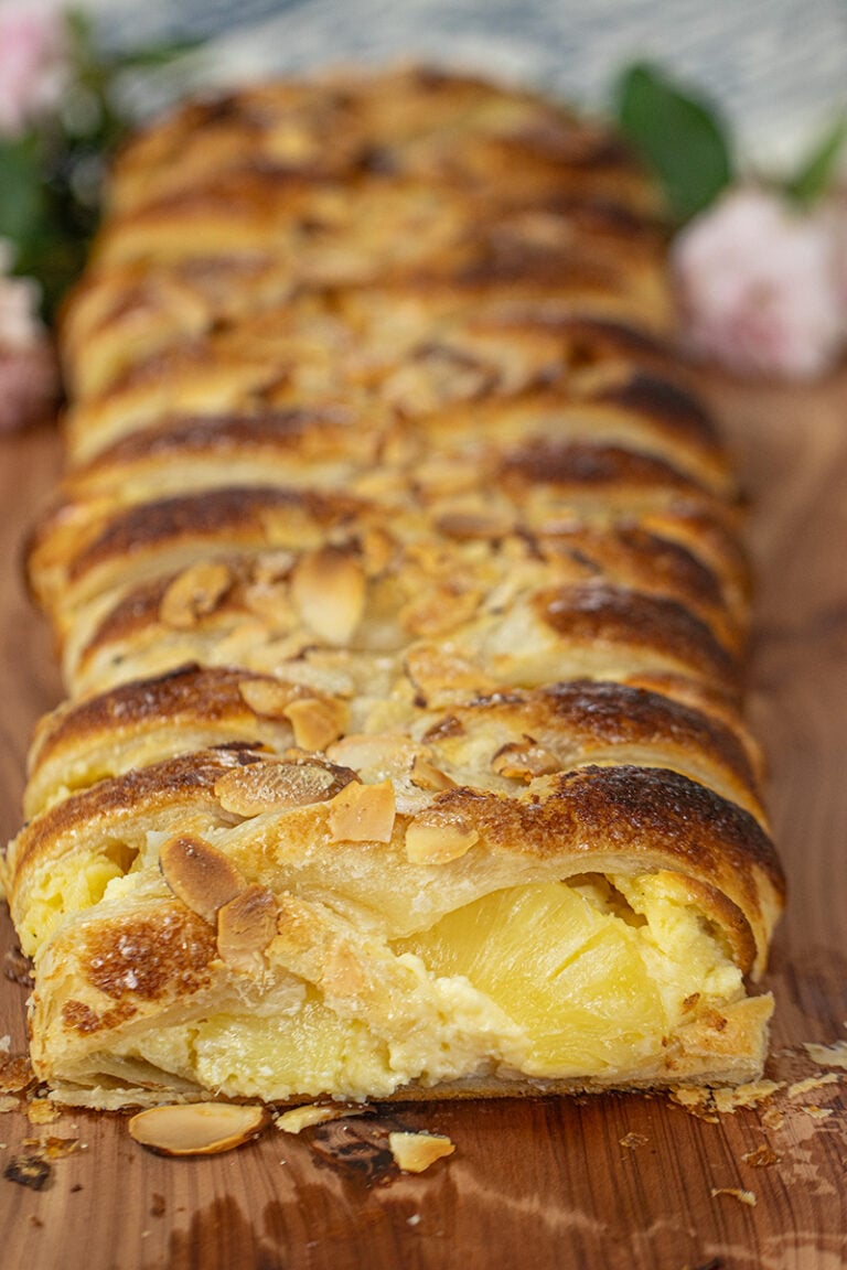 Pineapple Cheesecake Braid (Puff Pastry) - Dimitras Dishes