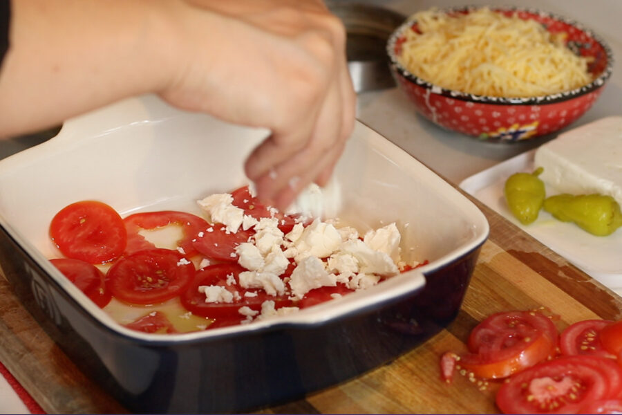 Bouyourdi: Greek Cheesy Feta Dip - Dimitras Dishes