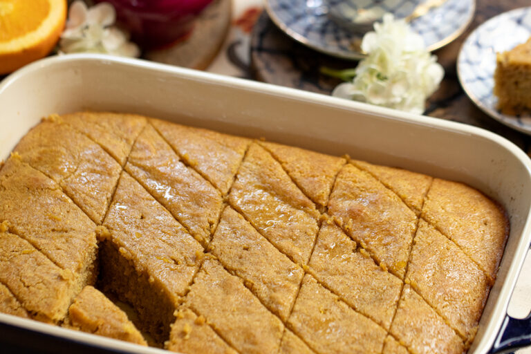 Pumpkin Spice Ravani (Semolina Cake) - Dimitras Dishes