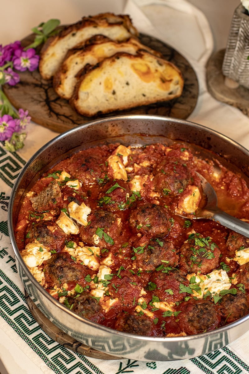 Greek Meatballs with Feta & Tomato Sauce: Quick & Easy Weeknight Meal ...