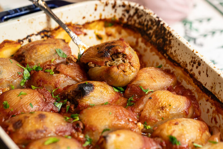 Greek Stuffed Onions: Salantourmasi - Dimitras Dishes