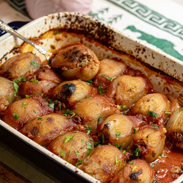 Greek Stuffed Onions: Salantourmasi - Dimitras Dishes