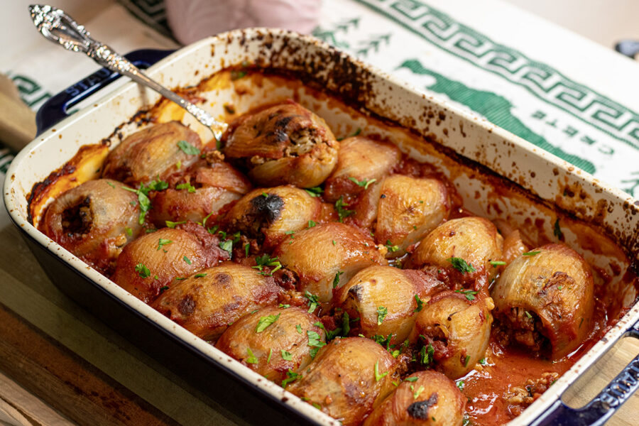 Greek Stuffed Onions: Salantourmasi - Dimitras Dishes
