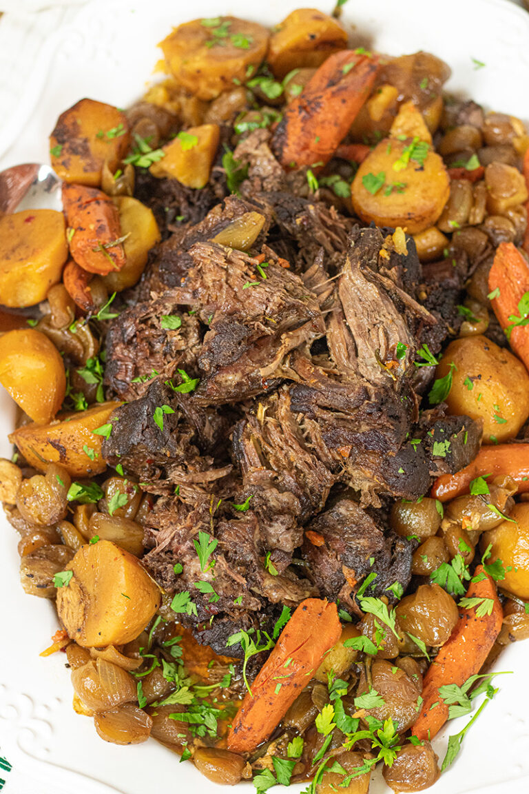 Fall-Apart Pot Roast with Pearl Onions - Dimitras Dishes