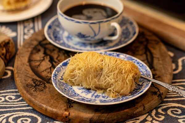 KATAIFI: SHREDDED PHYLLO WITH NUTS & HONEY SYRUP - Dimitras Dishes