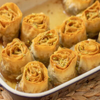 Pistachio Baklava Roses - Dimitras Dishes