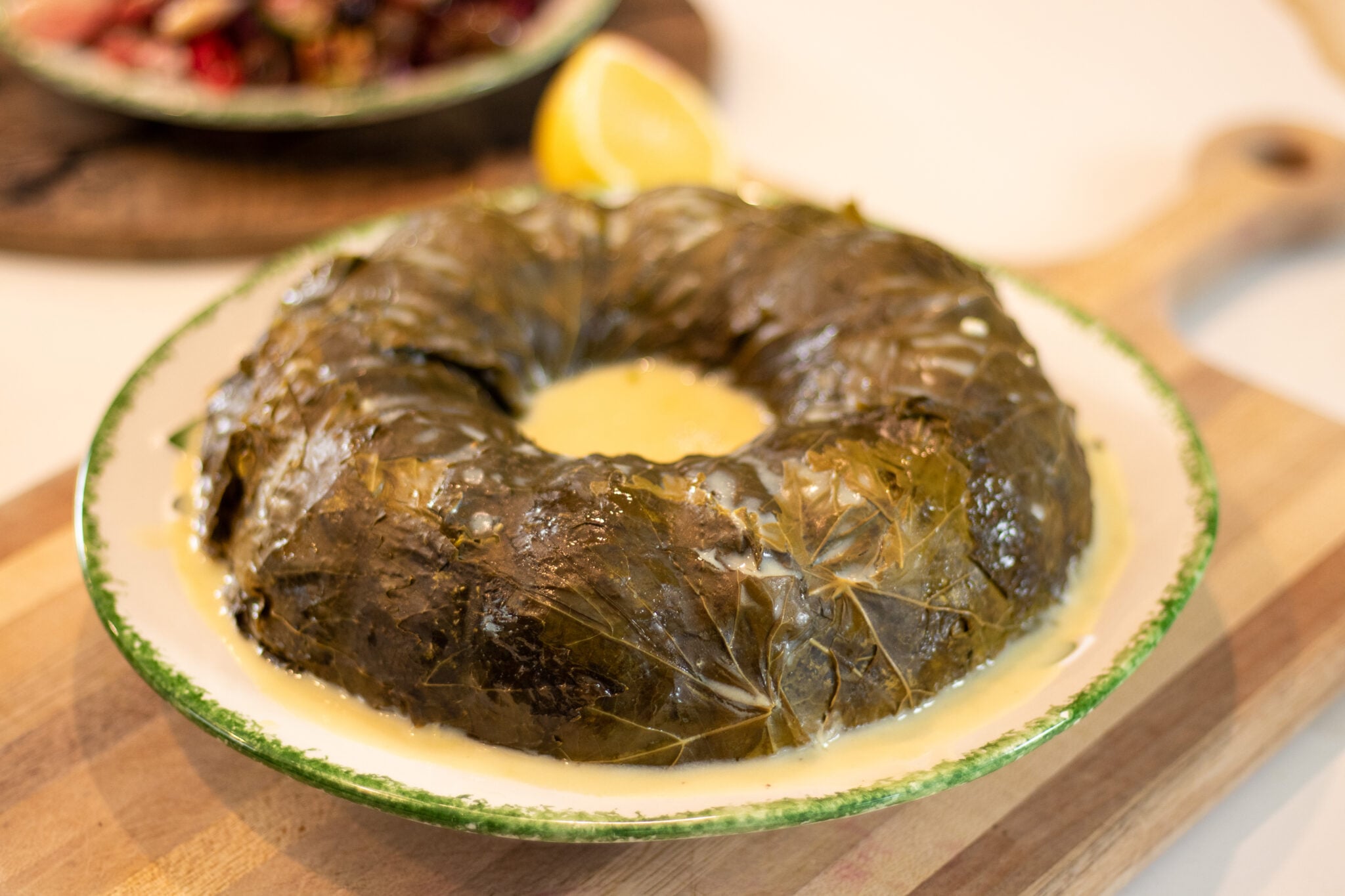 Greek Stuffed Grape Leaves Pie - Dimitras Dishes