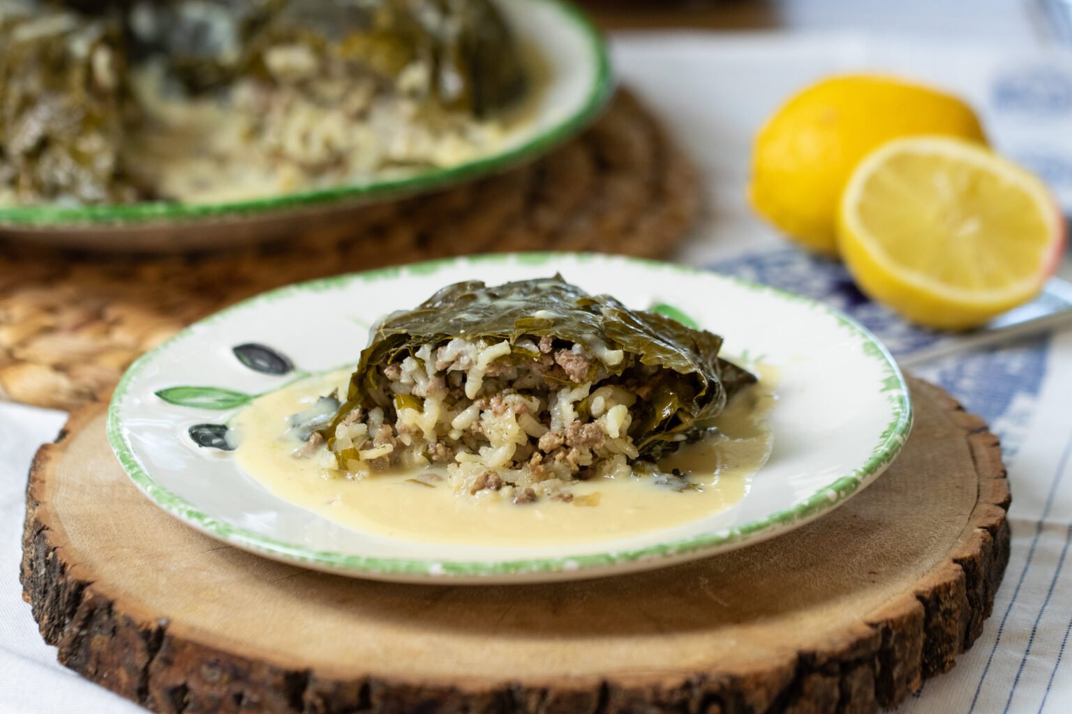 Greek Stuffed Grape Leaves Pie - Dimitras Dishes
