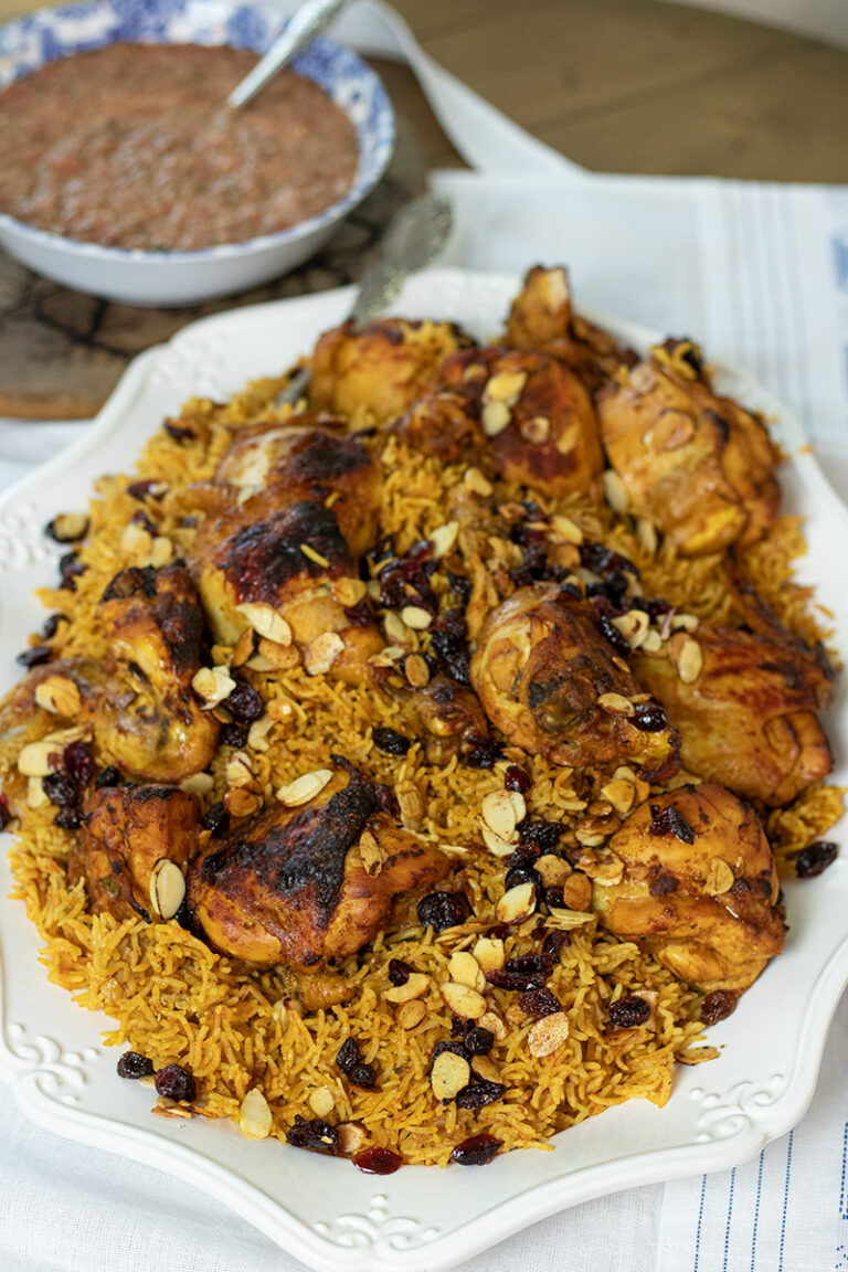 Kabsa Chicken and Spiced Rice with Fresh Tomato Sauce (Saudi Recipe ...